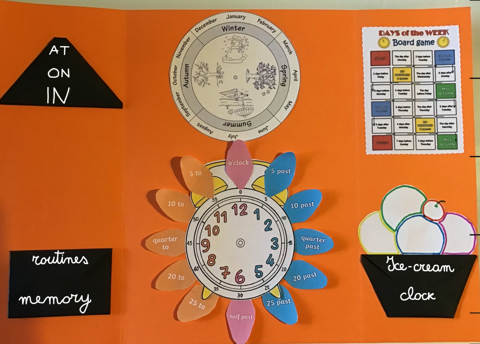 Lapbook del tempo in inglese | Il blog di maestra Silvia